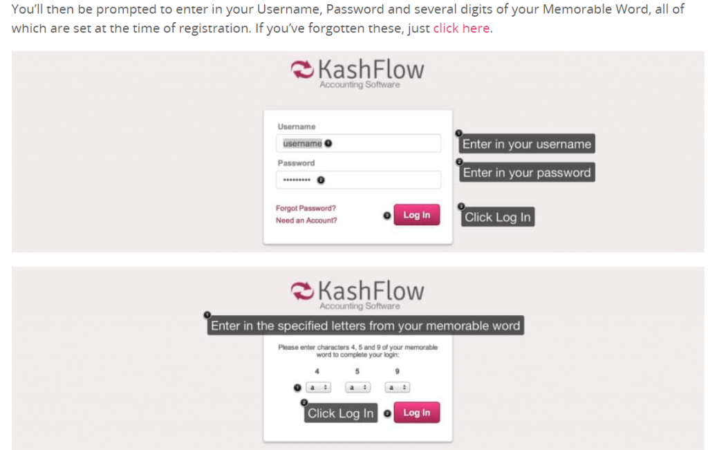 Login Guide For Kashflow - Barrie Ingram Accounts Ltd